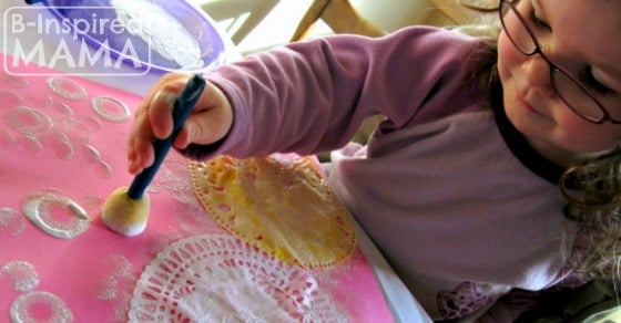 Simple Easter Doily Painting • B-Inspired Mama