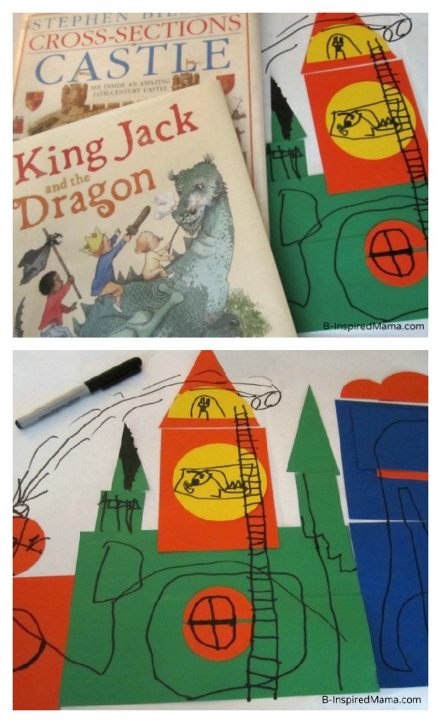 Kids Castle Craft for Practicing Shapes and Drawing Lines • B-Inspired Mama