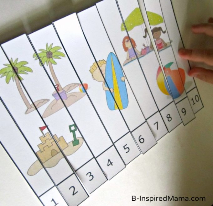 A Printable Number Puzzle Perfect for a Preschool Beach Theme • B ...