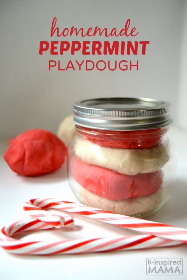 Super Easy Candy Cane Peppermint Playdough Recipe