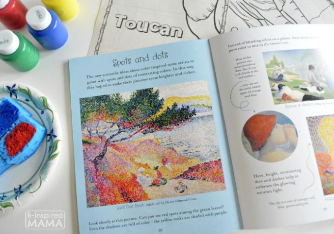 Fingerprint Pointillism Painting for Kids - Inspired by Seurat