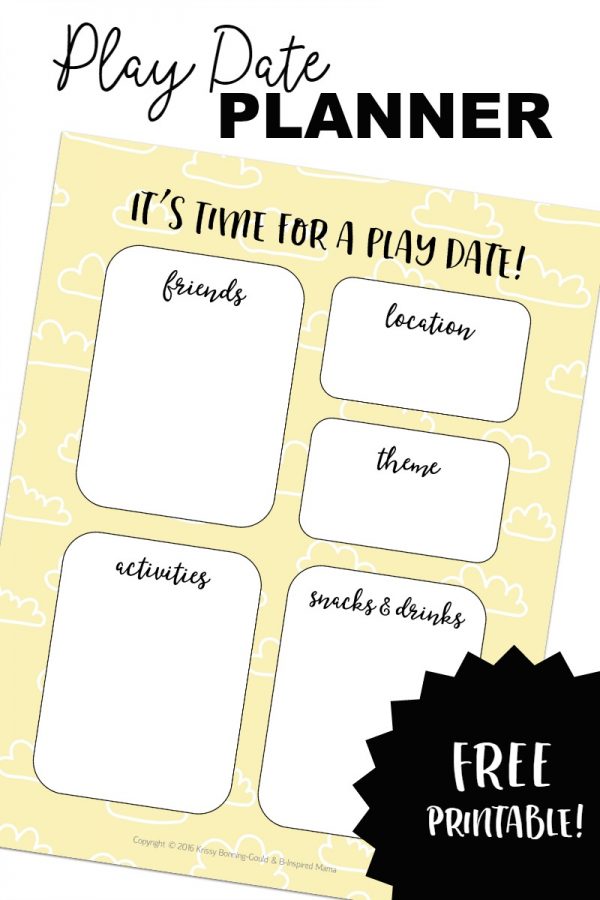 Fitting Play Dates into Busy School Weeks + A Kids' Play Date Planner ...