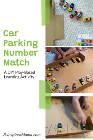 Easy DIY Cardboard Parking Lot Number Matching Activity